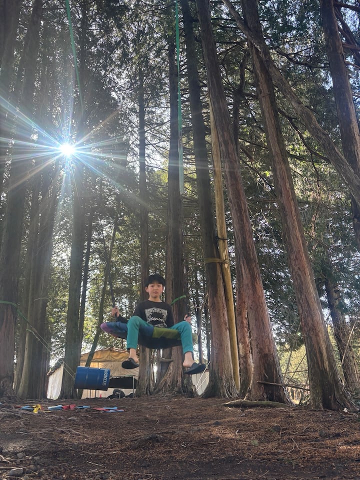 富士山が一望できるBbqサイト利用可（無料）。動物触れ合いが楽しめる。【和室3人部屋】 - Fuji