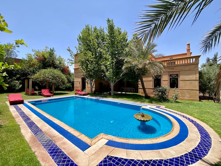Superb Villa With Heated Pool - Golf Amelkis - Morocco
