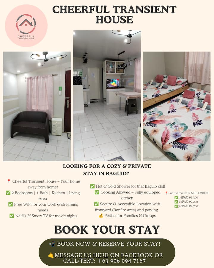 Transient House 2-6pax W/2 Bedrooms - Baguio
