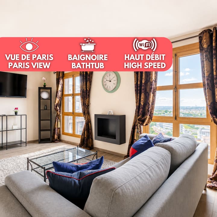 Eiffel Tower View Apt Between Paris And Disneyland - Gagny