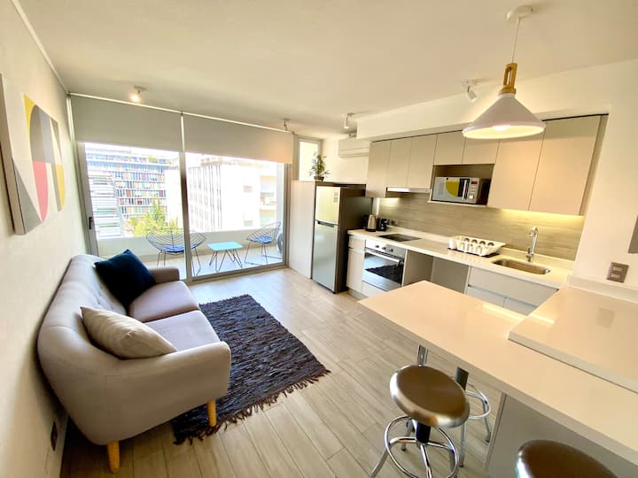 Modern Department With Park View, Wifi, Parking.ac - Las Condes