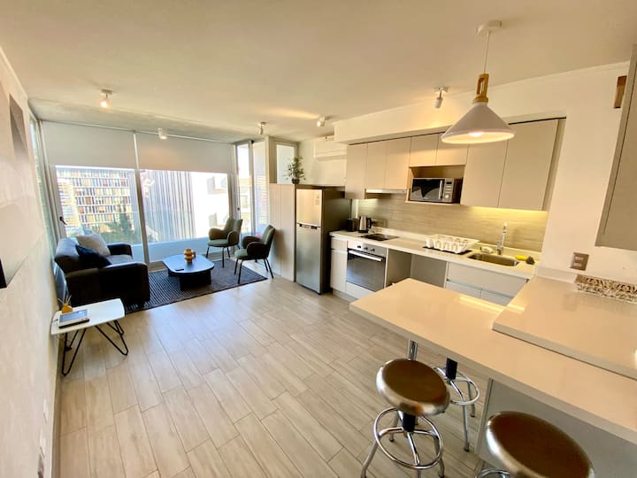 Modern Department With Park View, Wifi, Parking.ac - Vitacura
