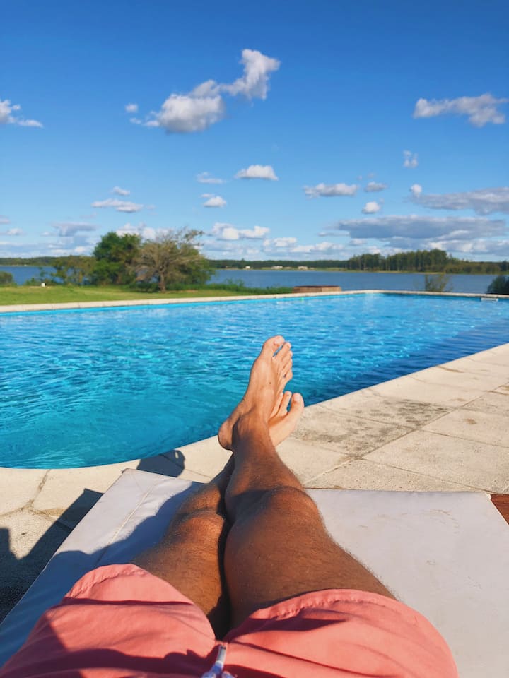 Casa De Campo Vista Al Lago,playa Privada Y Pileta - Argentina