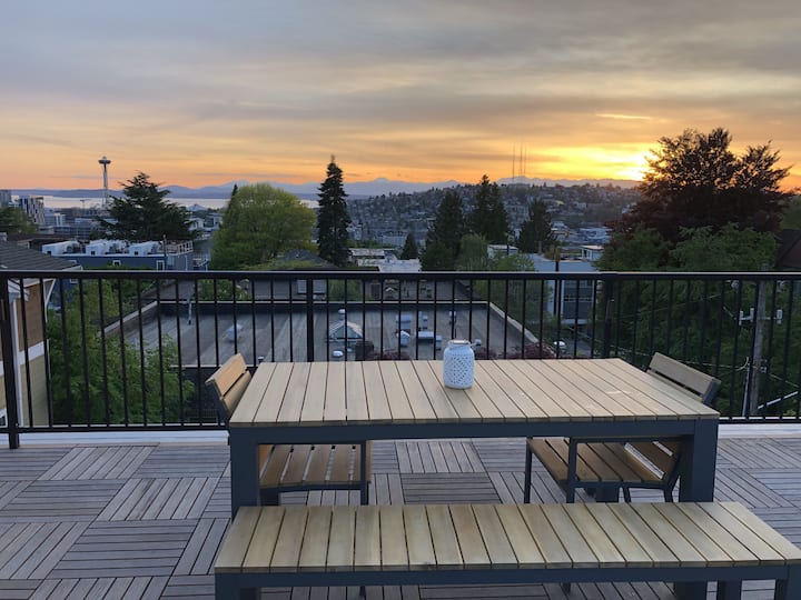 Gaze Over Seattle From A Capitol Hill Penthouse Deck - Seattle, WA