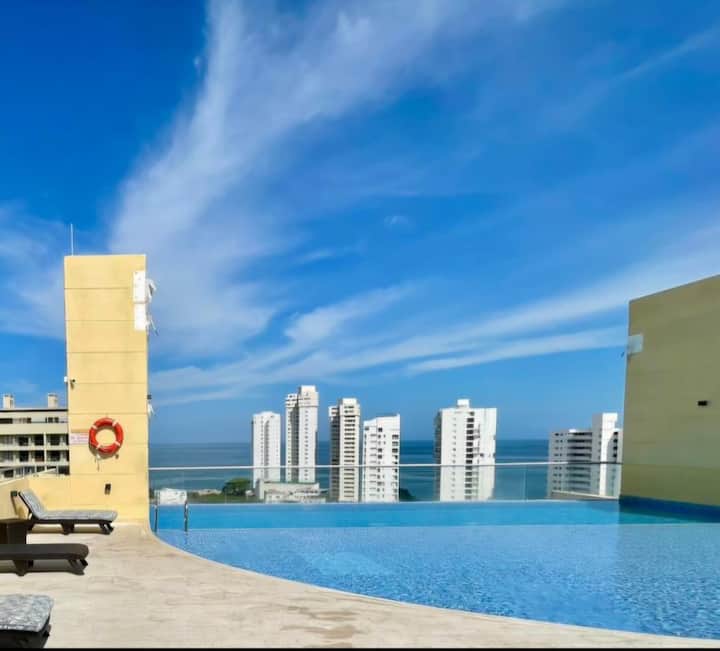 Rodadero Sur Velas Al Mar Sea View Apartment - Santa Marta