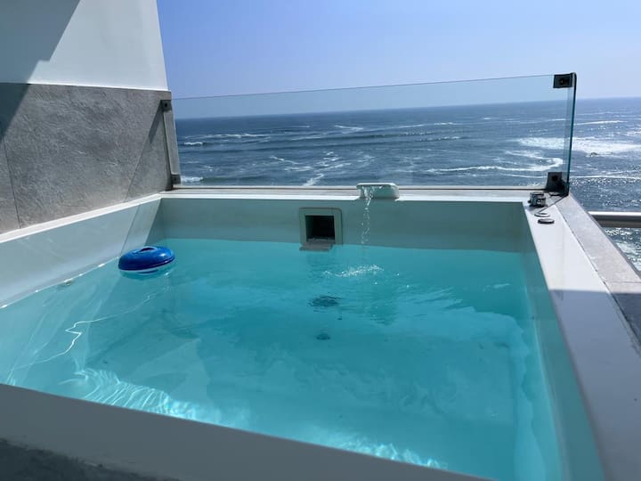 Moderno Dpto Frente Al Mar De Caballeros + Piscina - Lima