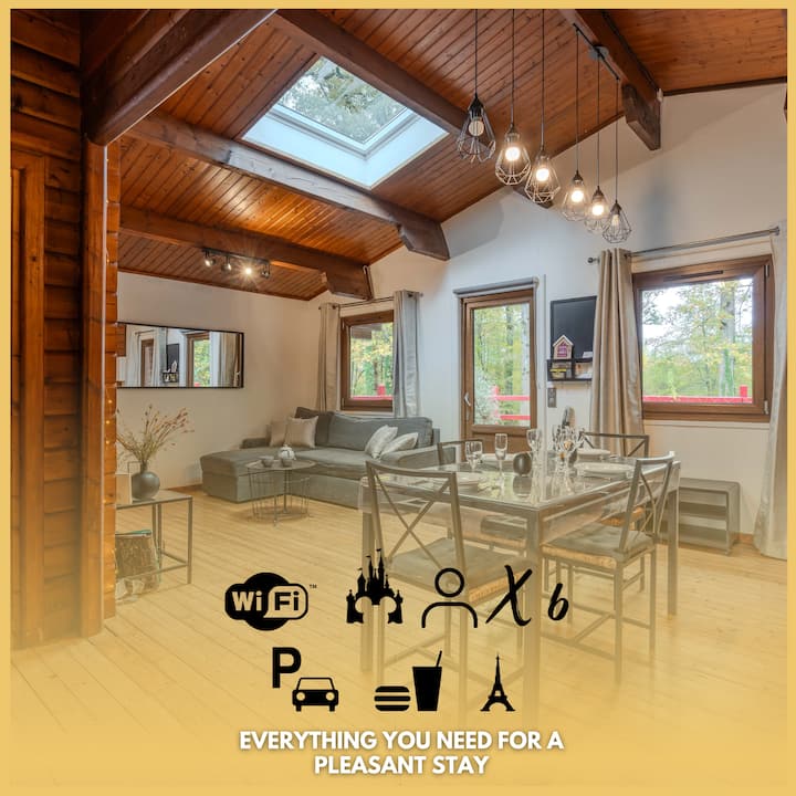 Le Chalet Forestier De Guerlande - Disney 20min - Île-de-France