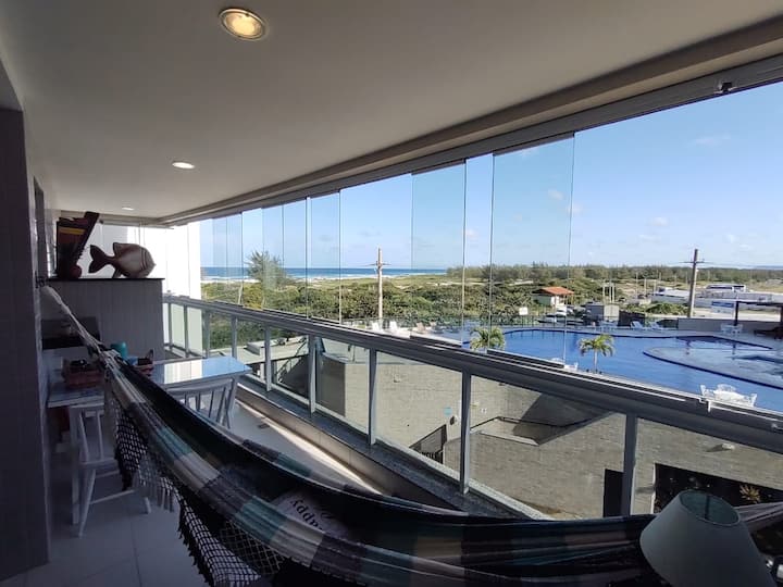 2qts  Frentmar Piscinsaun/var Gourmet - Arraial do Cabo