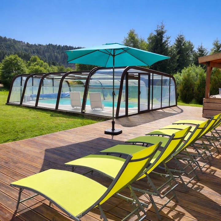 Chalet 15 Piscine Chauffée30° à L'année Sauna Spa - Vosges