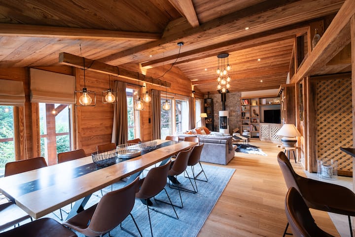 Chalet Vieux Bois 12 Pers - Jardin Arboré + Sauna - Samoëns