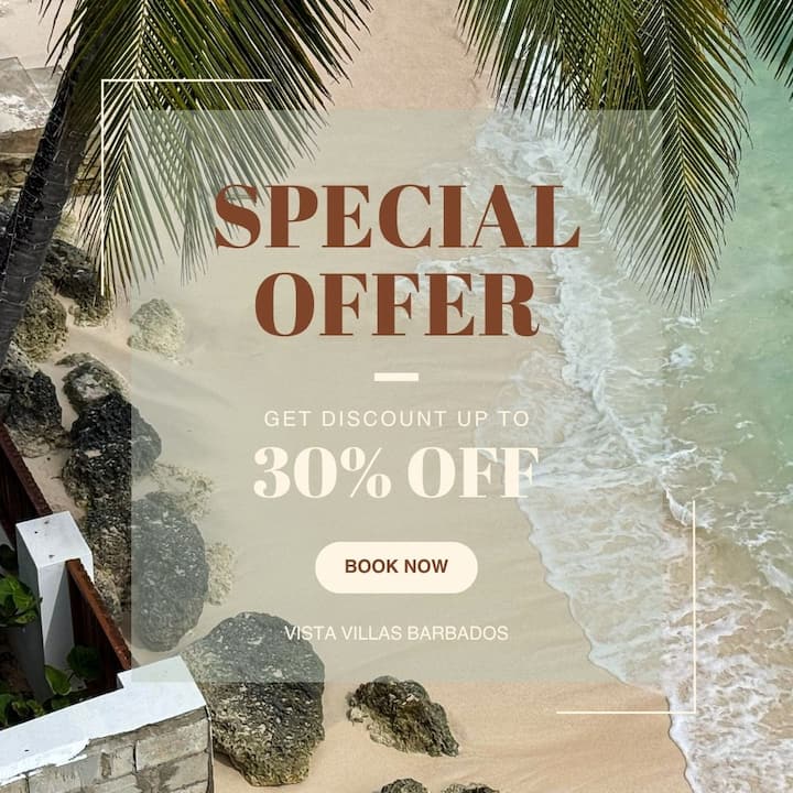 Beach Villa Corner Suite - Wide Sunset View - Bridgetown, Barbados