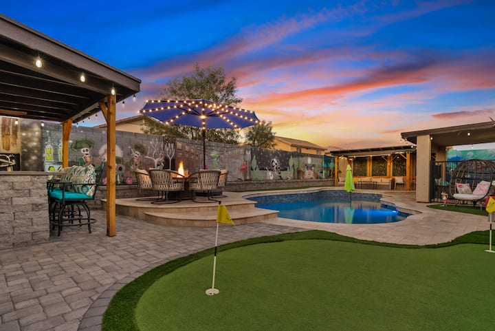 Luxe Poolside Escape/heated Pool/5 Min To Ballpark - Goodyear, AZ