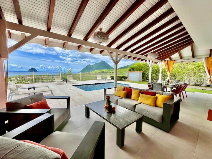 Villa Flamboyants I Vue Mer I Piscine Au Sel I Bbq - Martinique