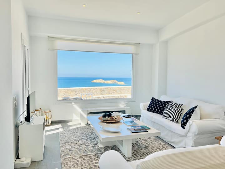 Serenity Seaview 3 Min From Beach Close To Naousa - Paros