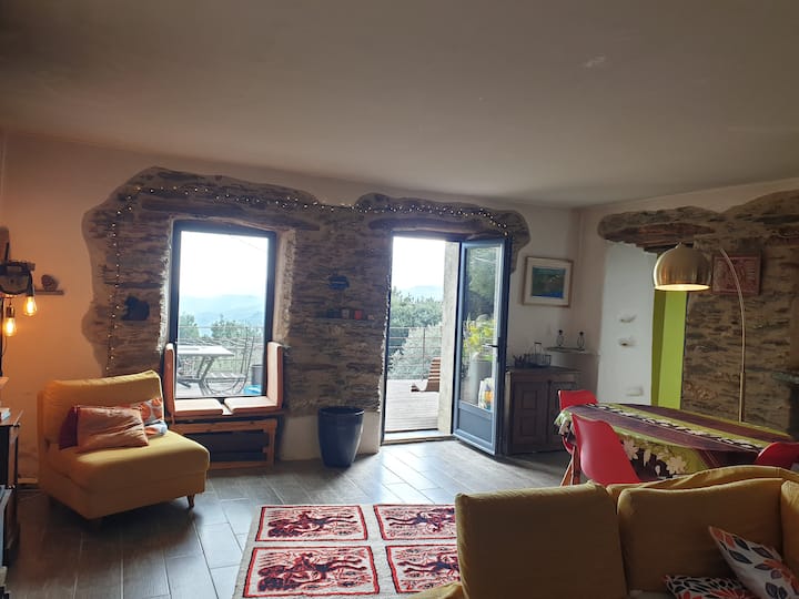 Maison Avec Jardin, Belle Vue Mer Et Montagne. - Cap Corse