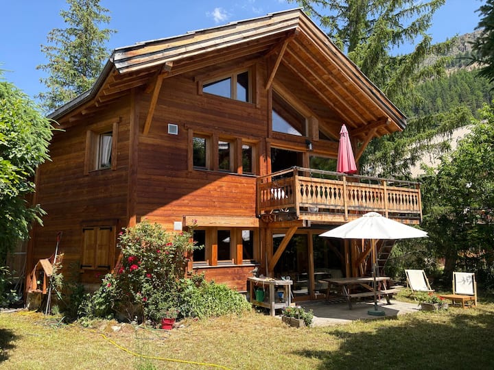 Rdc Chalet Monetier Village 8p Sud Jardin Vue - Névache