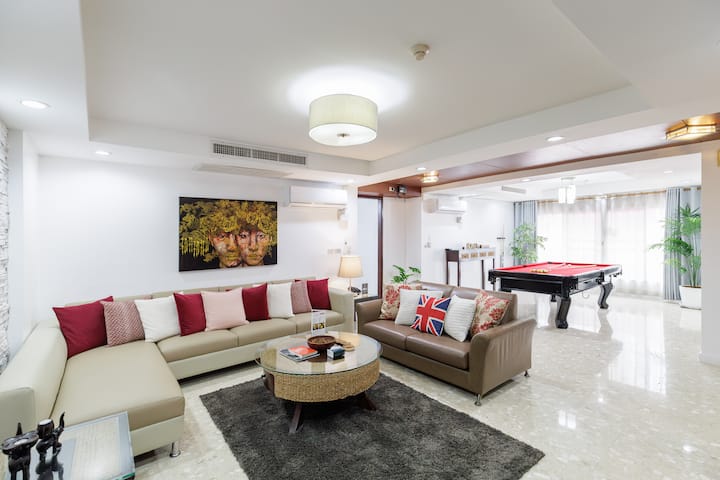 Lux 3br Suite• Pool Table• Hotel Service• Nana Bts - Bangkok