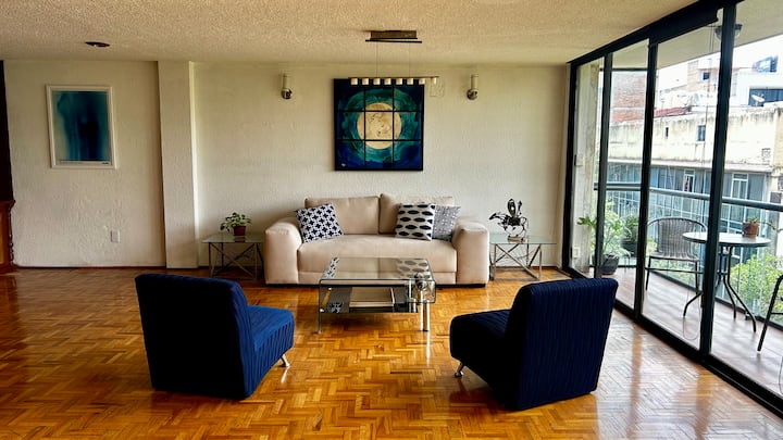 Private Bedroom 3 Blocks From Wtc Big Apartment - メキシコシティ