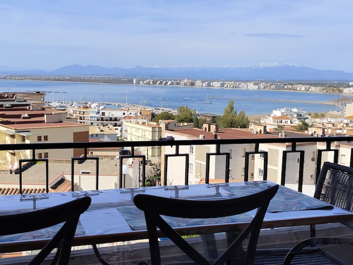 Appartement 4 Pers, Terrasse Vue Mer, Piscine. - Roses