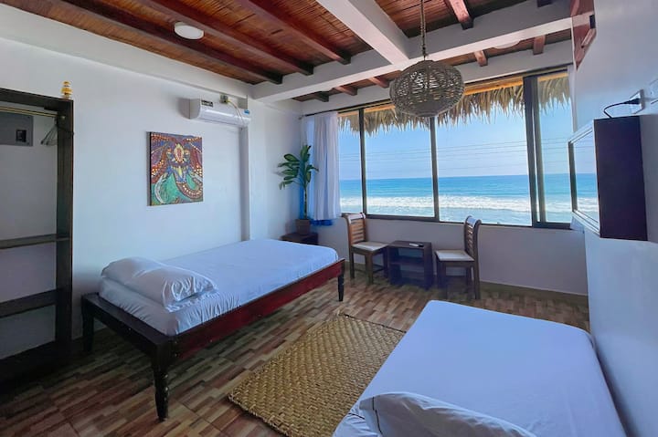 Panoramic Ocean View At Beachfront | 2°floor +2bed - Ecuador