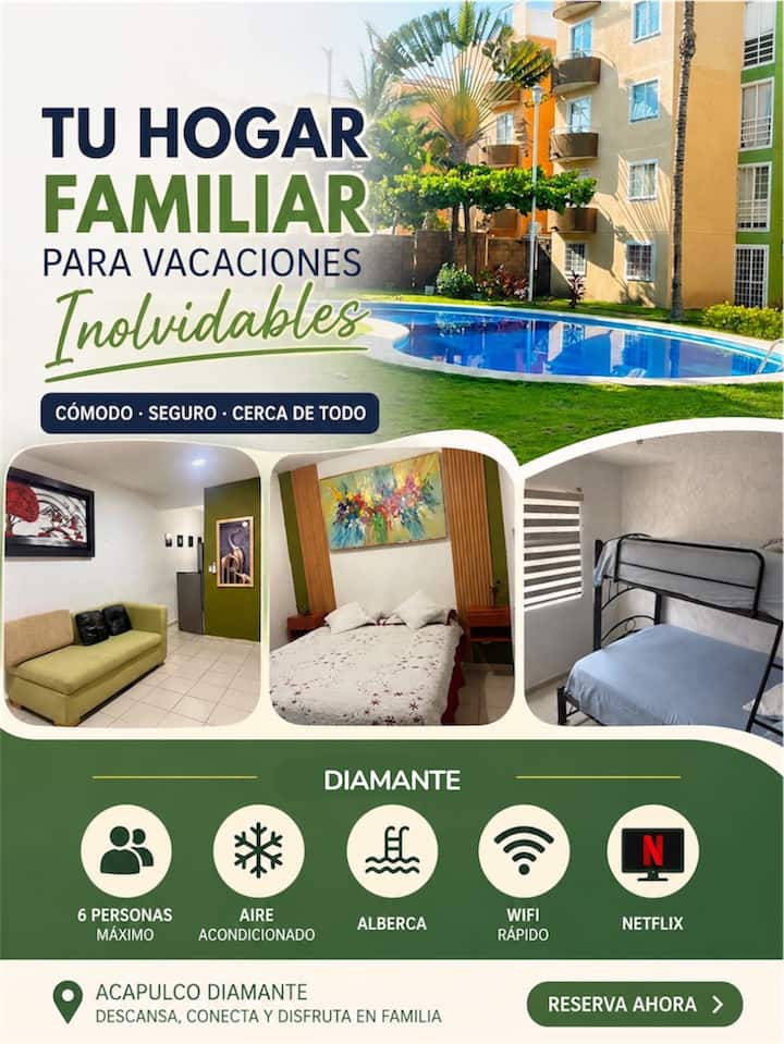 Modern Apartment With Pool In Zona Diamante - Acapulco