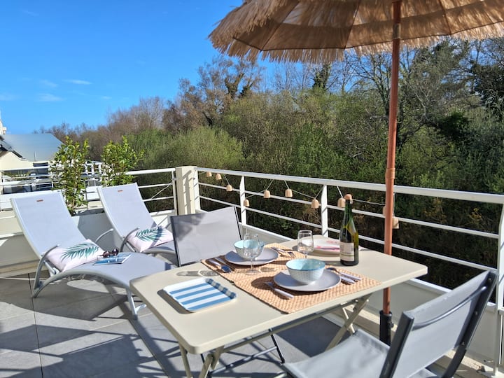 Ile Tudy Plage, Terrasse Piscine, Plage, Wifi - Bénodet