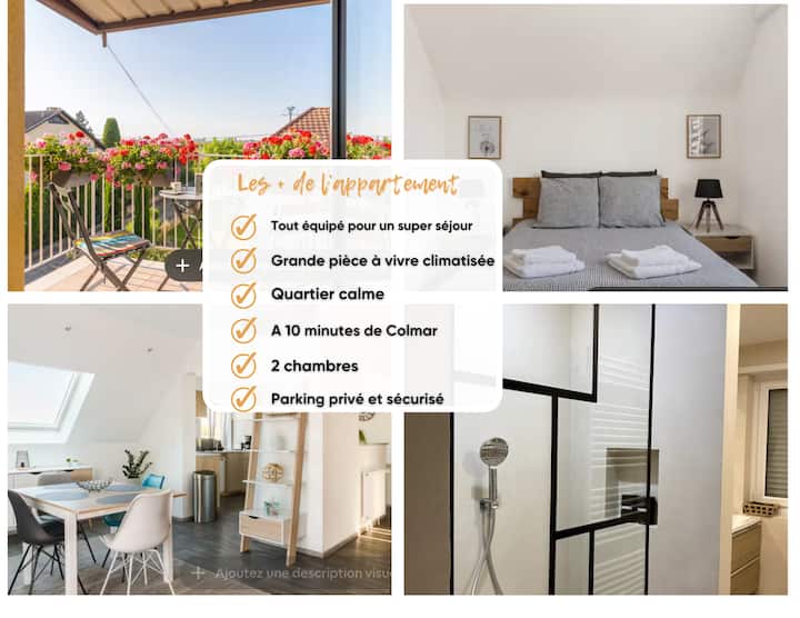 Appartement Climatisé 70 M2, Proximité De Colmar - Alsace