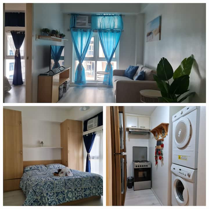 Cozy 1br Eastwood City, Fast Wi-fi, Washer, Dryer - Quezon City
