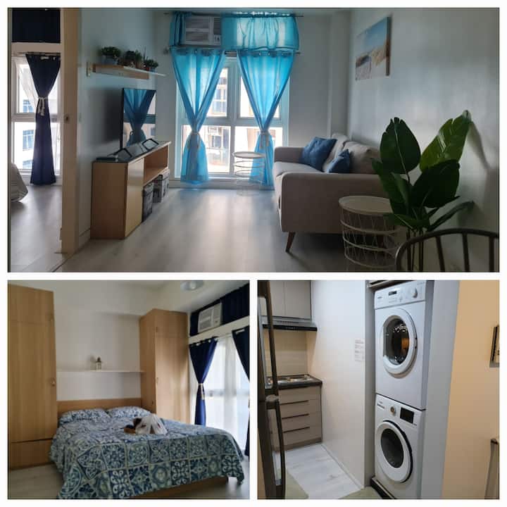 Cozy 1br Eastwood City, Fast Wi-fi, Washer, Dryer - Quezon City