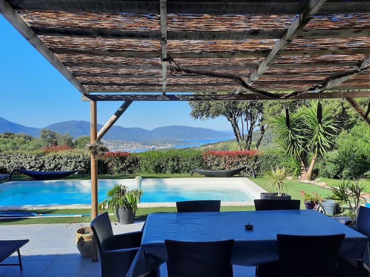 Belle Villa Vue Panoramique Golfe Du Valinco - Olmeto