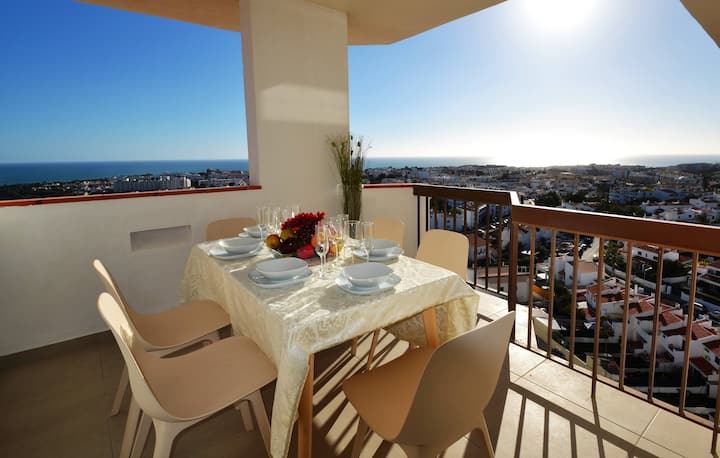 180° Sea Views, Pool, 2 Bedrooms 2 Balconies Wi-fi - Albufeira