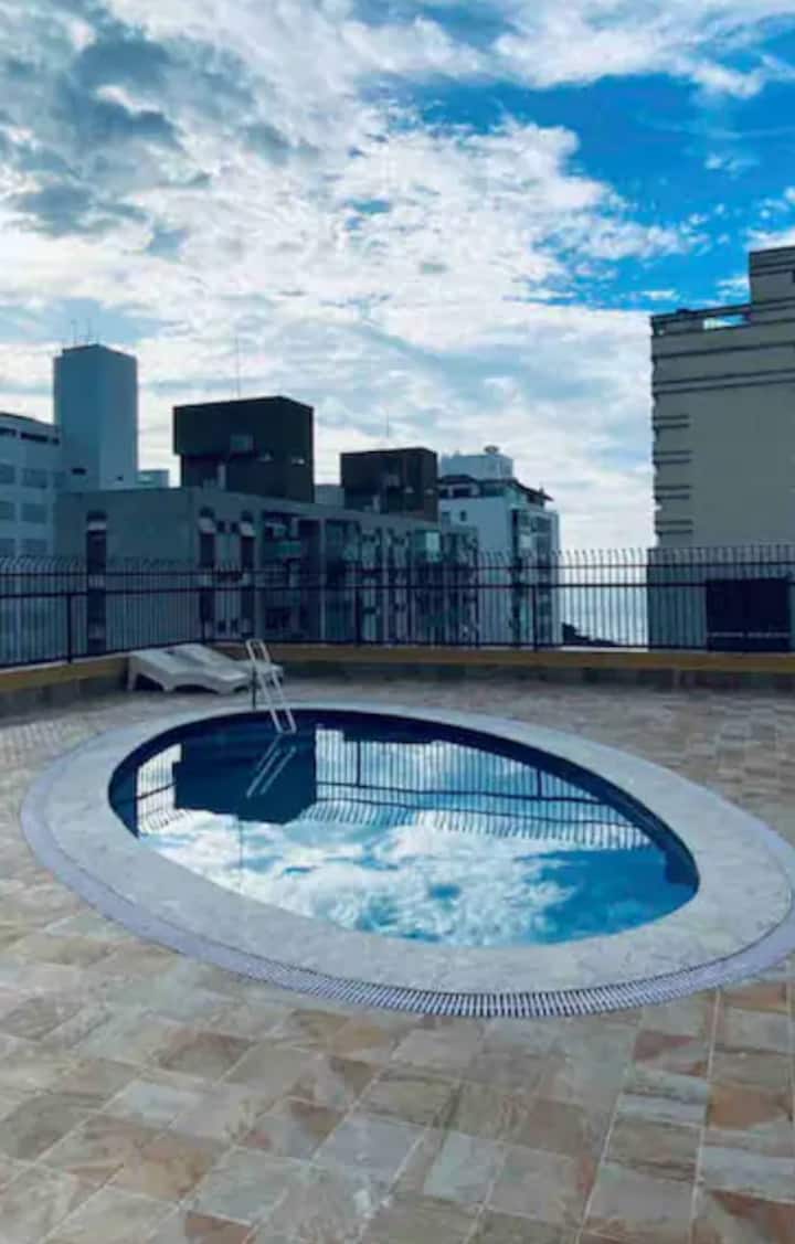 04kitnet Flat Pitangueiras Vista Ao Mar 1204 - Guarujá