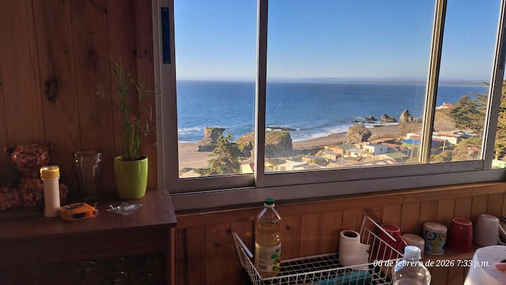Acogedora Cabaña Frente Al Mar. - Pelluhue