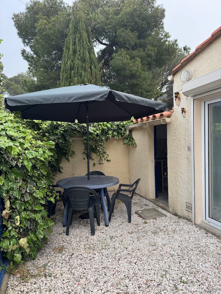 Studio Rdc Cour Extérieure Privée Plage à 200 M - Argelès-sur-Mer