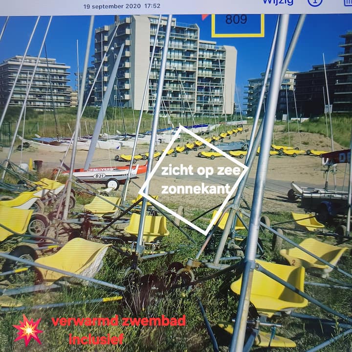 De Panne Studio Met Zeezicht En Verwarmd Zwembad. - La Panne