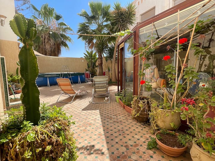 Plein Pied 150m2 Avec Extérieur, Piscine 4,5x2,2m - Agadir