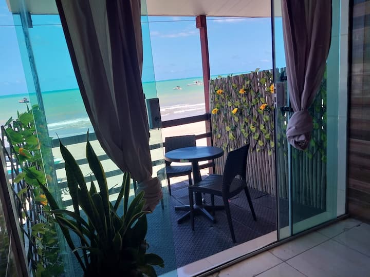 Casa 02 - Beira-mar Com Varanda De Frente Da Praia - Maragogi