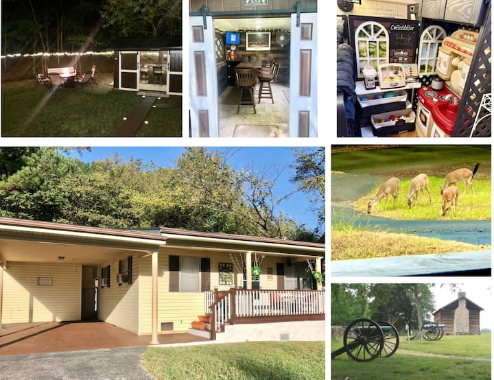 See Chattanooga From Fenced Cozy Cottage By Park - Lookout Mountain, TN