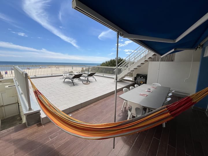 Carnon, 1ère Ligne, Grande Terrasse Sur La Mer - Carnon