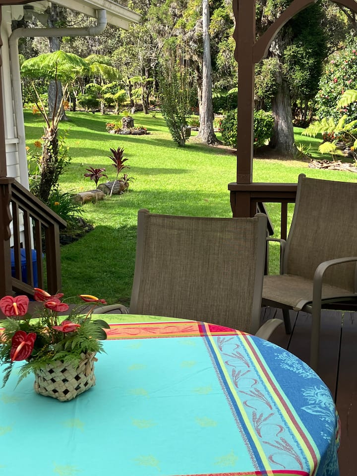 Tranquil Family Home In Volcano Village Forest - Volcano