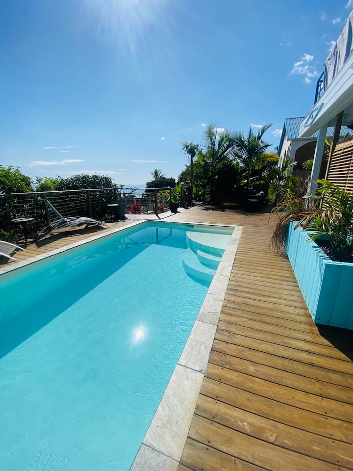 Le Haut De La Kaz Surprise : Piscine Et Spa - Saint-Leu