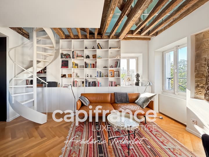 Loft Duplex Lumineux Avec Vue + Poêle + Baignoire - Rueil-Malmaison