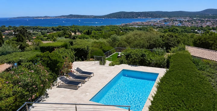 Vue Mer Imprenable Golfe St-tropez, 5 Ch. Piscine - Grimaud