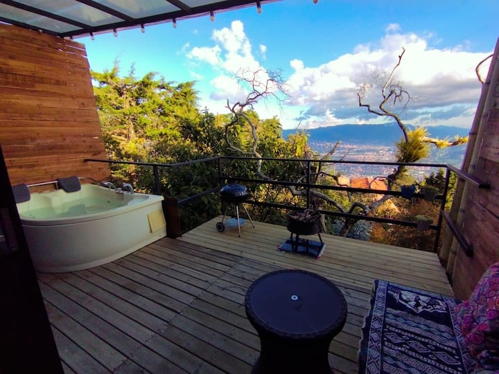 Jacuzzi Privado+ Vista De Ensueño En San Cristóbal - Bello
