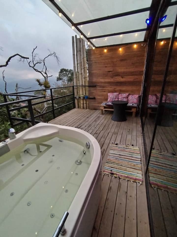 Cabaña Con Jacuzzi Y  Hermosa Vista, San Cristóbal - Bello