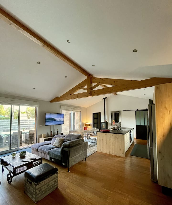 Villa Au Lac De Lacanau, 5 Chambres, Piscine - Frankreich