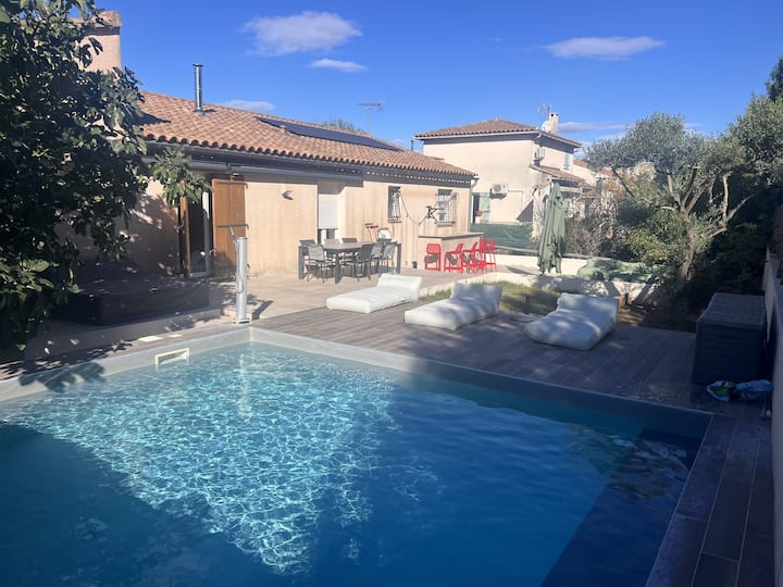 Villa Avec Piscine à 15 Mn De La Mer 4 Chambres - Montpellier