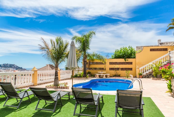 Chalet Con Gran Vistas, Piscina, Barbacoa Y Garaje - Almuñécar
