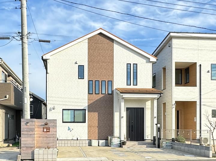 可10人入住/近成田机场/新建高尔夫度假别墅/露台远眺田野美景/the Mansion 19 - 시로이시