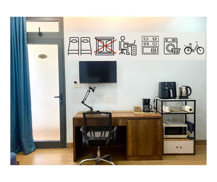 Cozy Twin Br-workspace-lil Kitchenette-25%off Ltr - Hội An